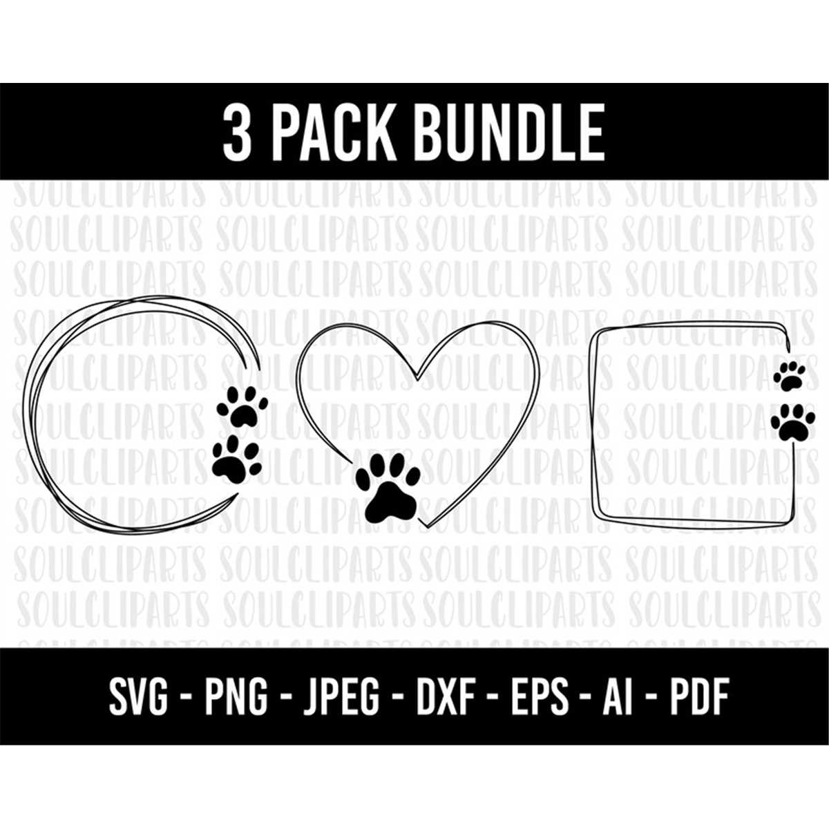 COD257-Dog frame SVG/dog clipart/Dog Paw Svg/Paw SVG/Animal | Inspire ...