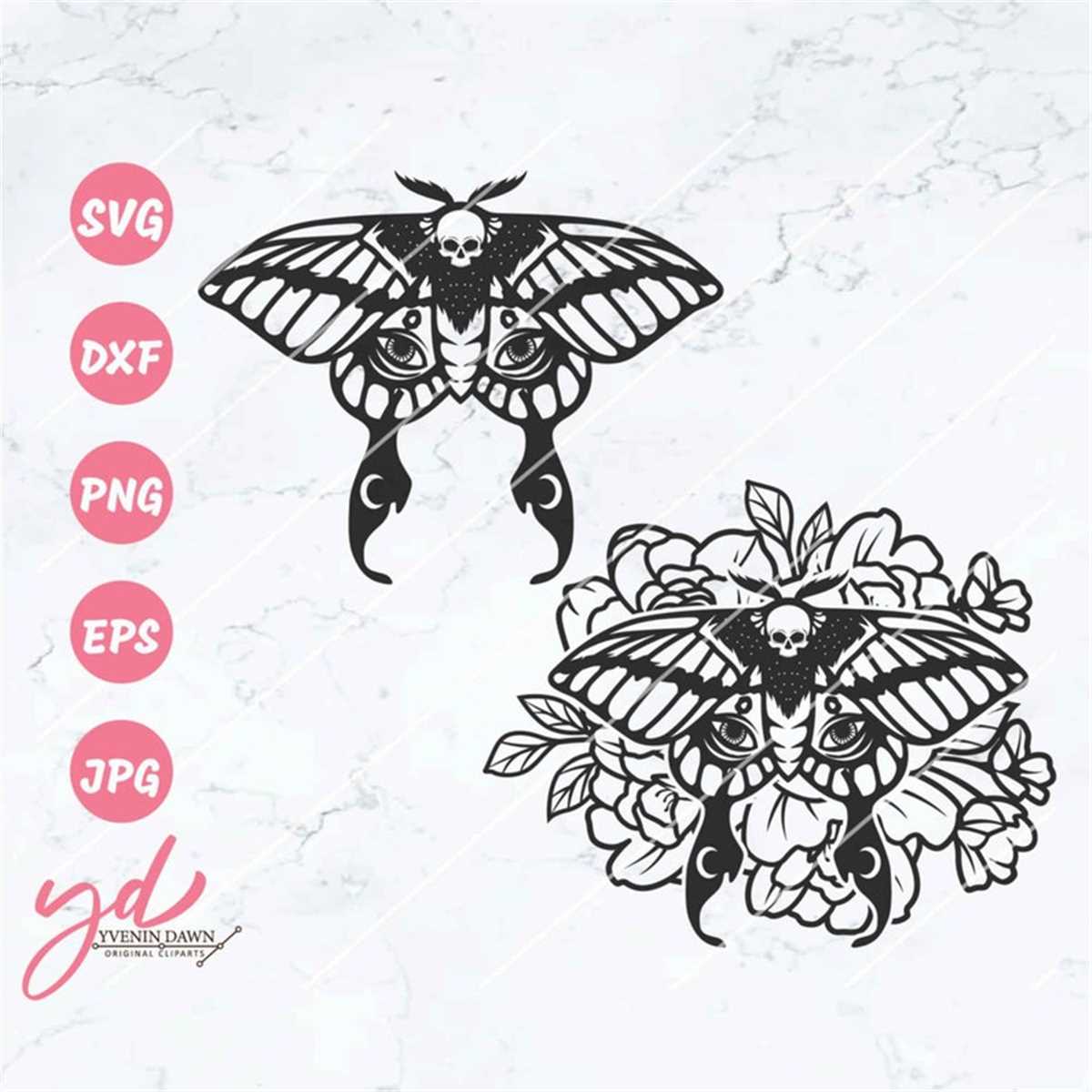 gothic moth svg - Inspire Uplift