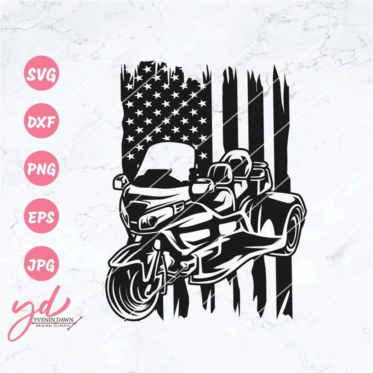 US Trike Motorcycle Svg | Us Trike Motorcycle Png | US Motor | Inspire ...