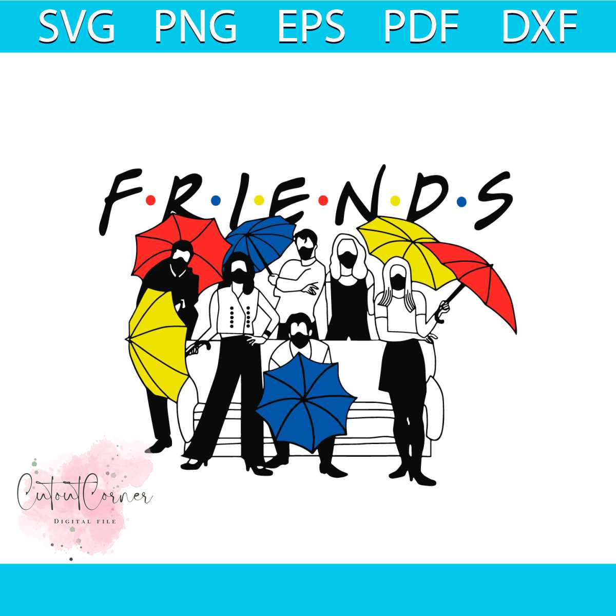 Mask Friends SVG Bundle, Friends TV show SVG bundle, Trendin | Inspire ...