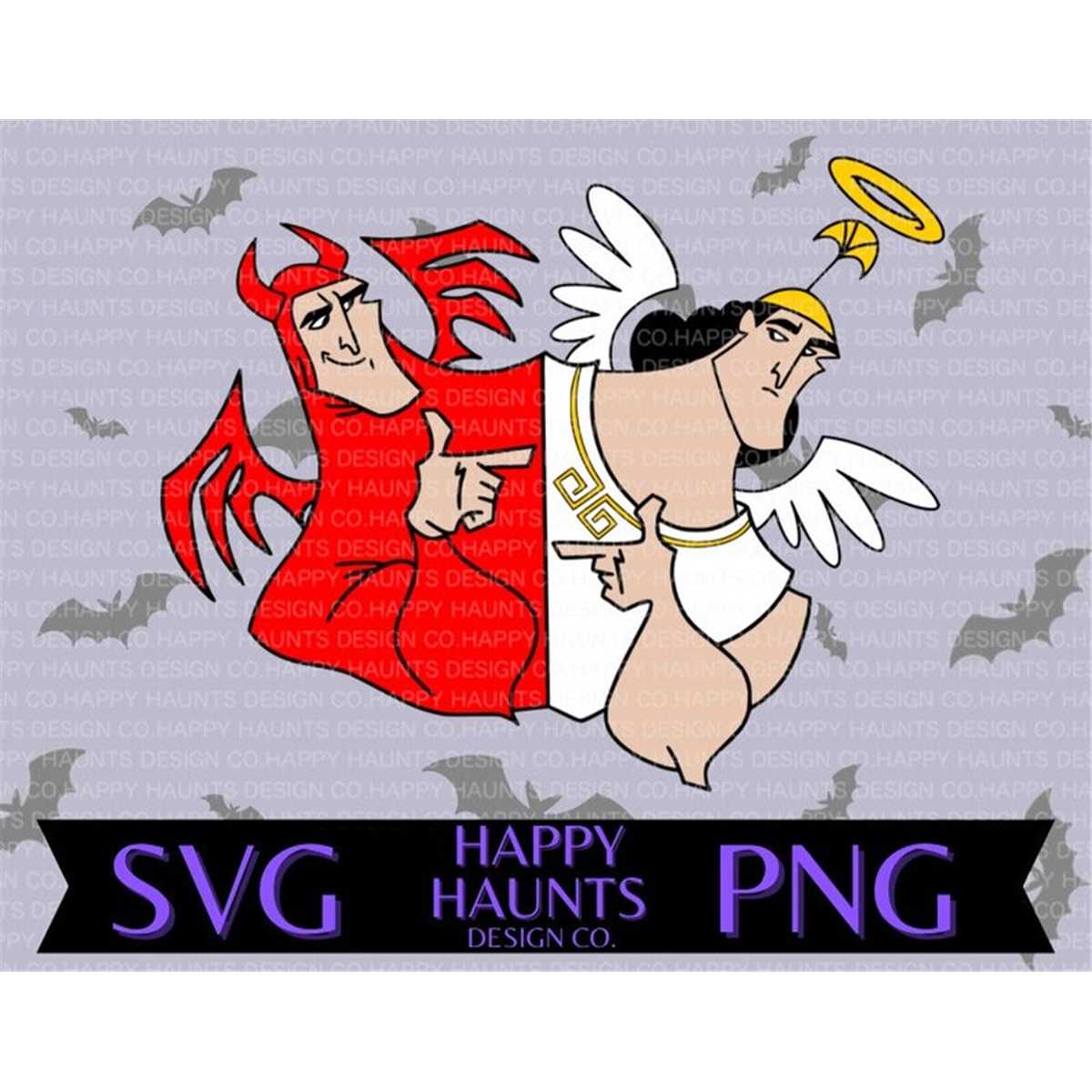 Angel vs devil SVG, easy cut file for Cricut, Layered by col | Inspire ...