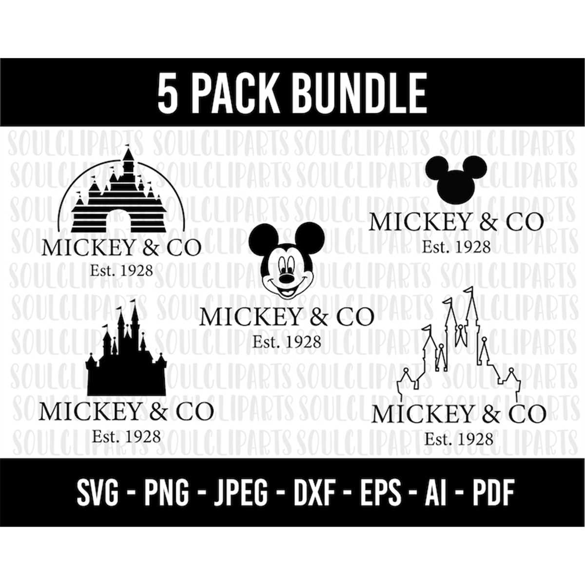 COD1012- Mickey & co svg bundle, mickey svg, castle svg, cut | Inspire ...
