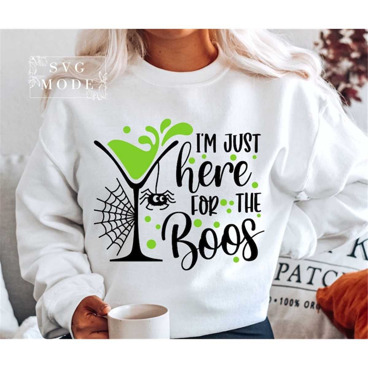 Im Just Here for the Boos SVG PNG PDF, Funny Halloween Svg, - Inspire ...