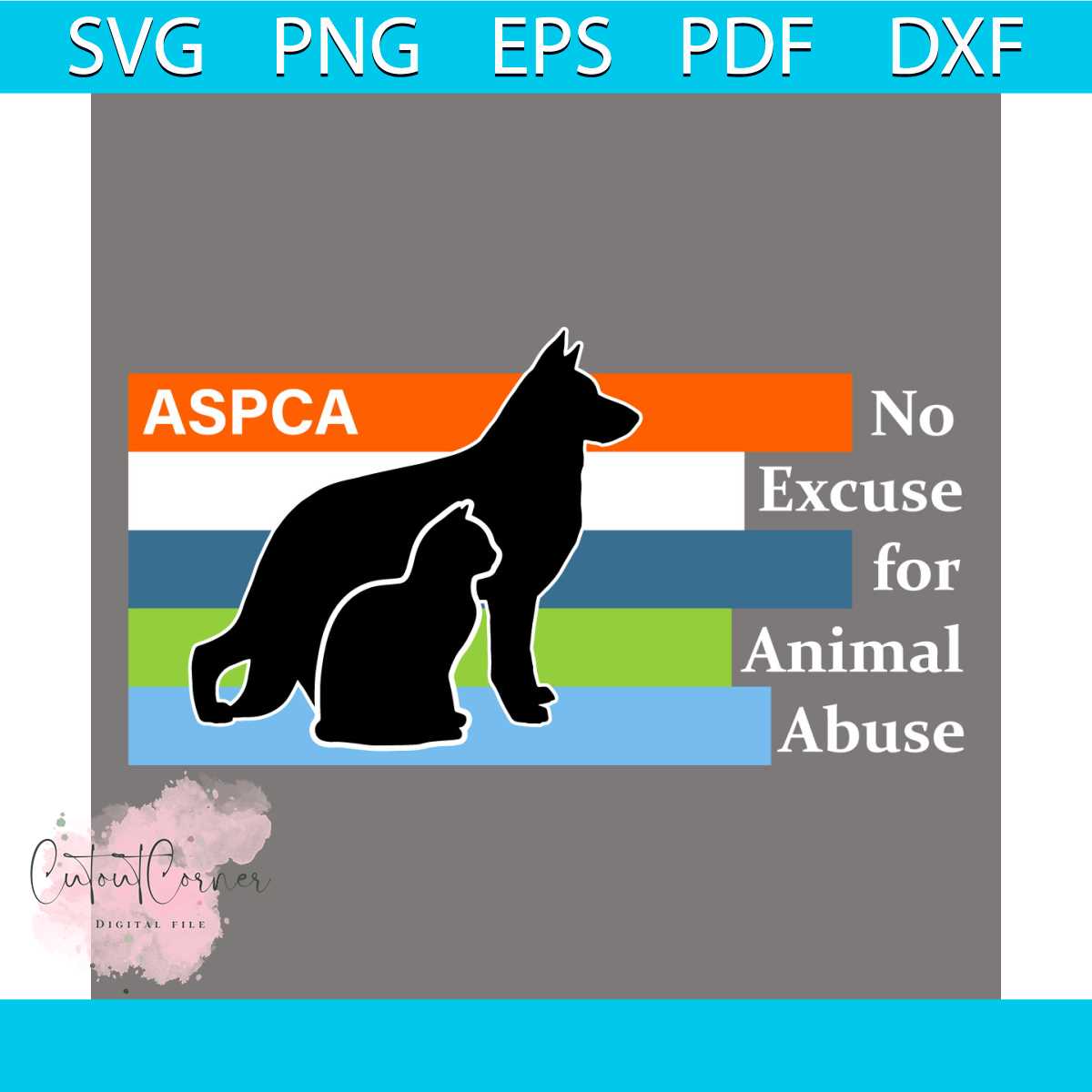 ASPCA Retro No Excuse for Animal Abuse Svg, Treding Svg, The - Inspire ...