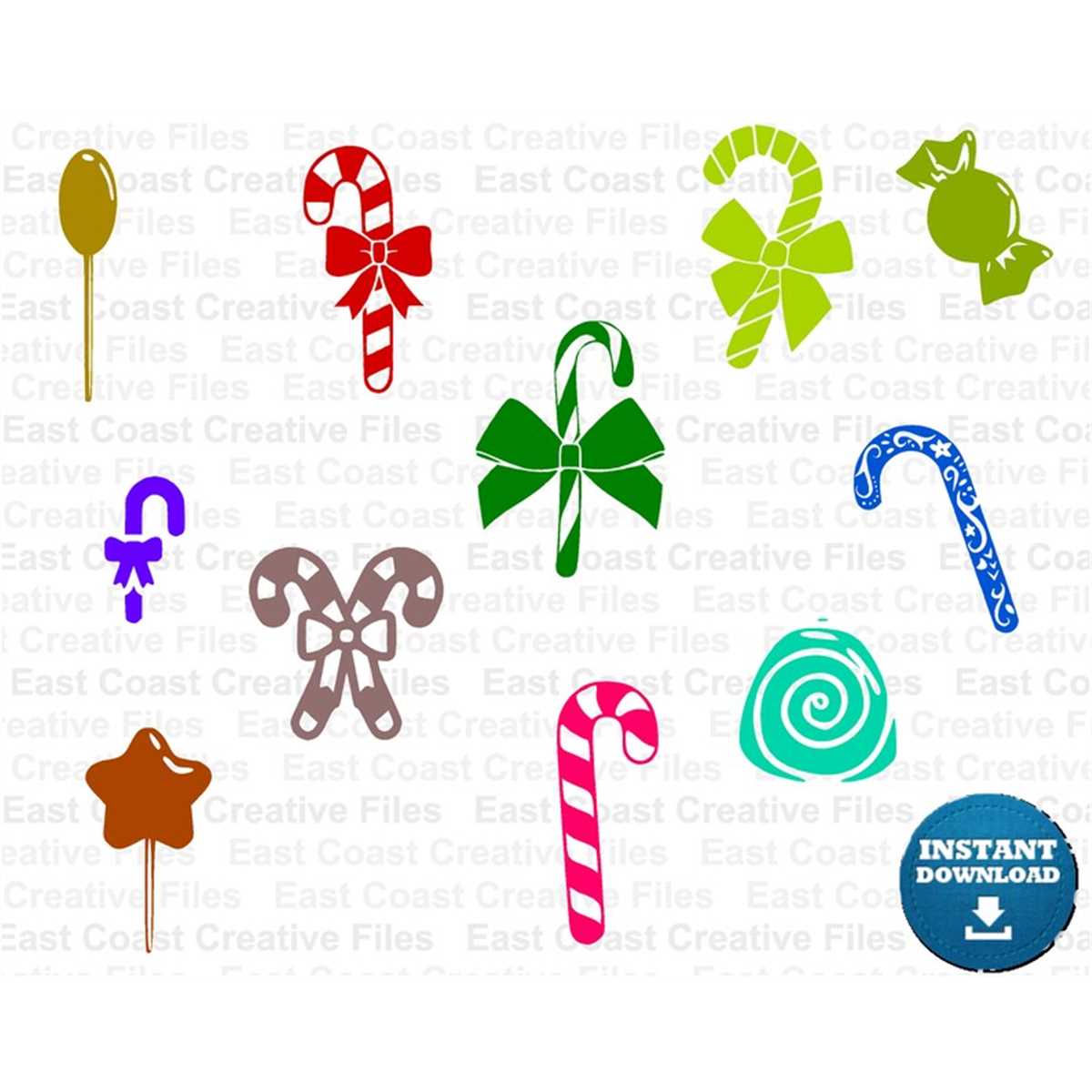 Candy cane SVG svg, dxf, eps, png digital download | Inspire Uplift