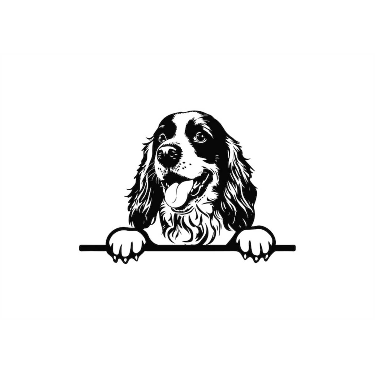 PEEKING COCKER SPANIEL Svg, Peeking Cocker Spaniel Clipart, | Inspire ...