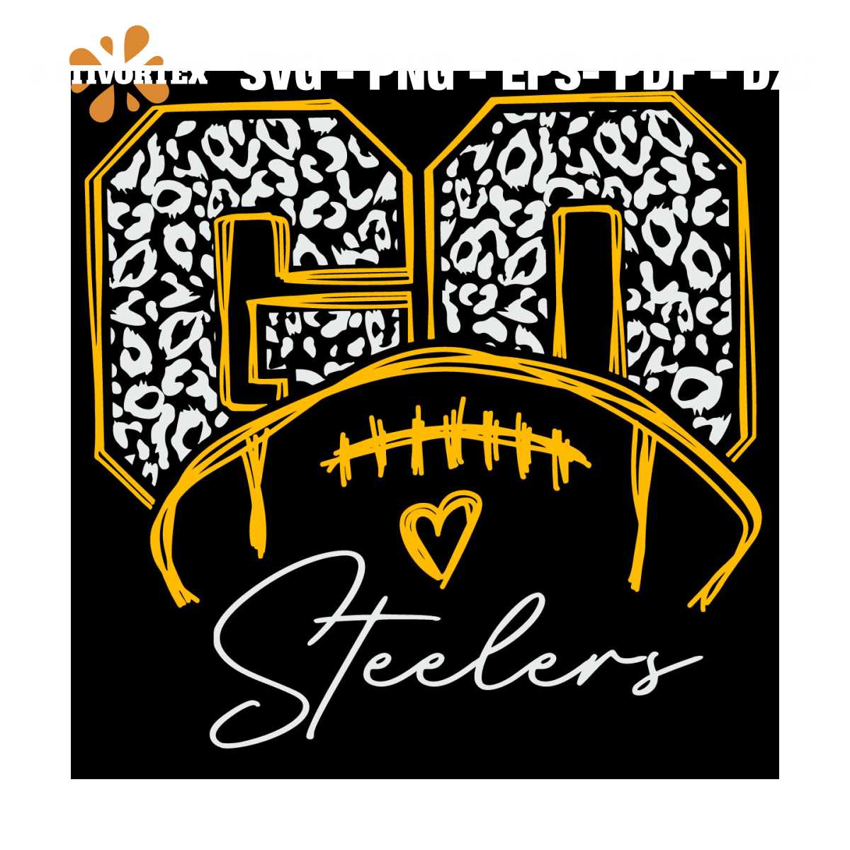Go Steelers Football Leopard Pattern Svg, Pittsburgh Steeler | Inspire ...