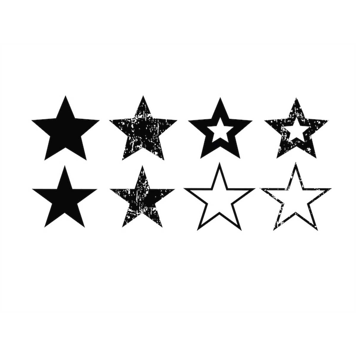 STAR OUTLINE SVG, Star Outline Svg Files for Cricut, Distres | Inspire ...
