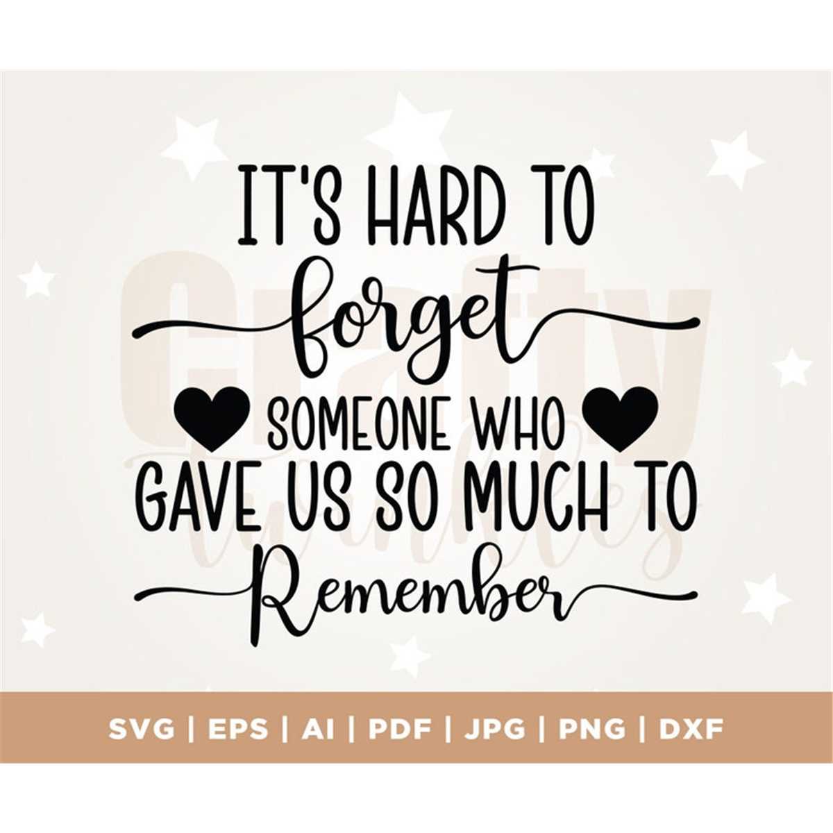 It's Hard to Forget Someone Who Gave us So much to Remember - Inspire ...