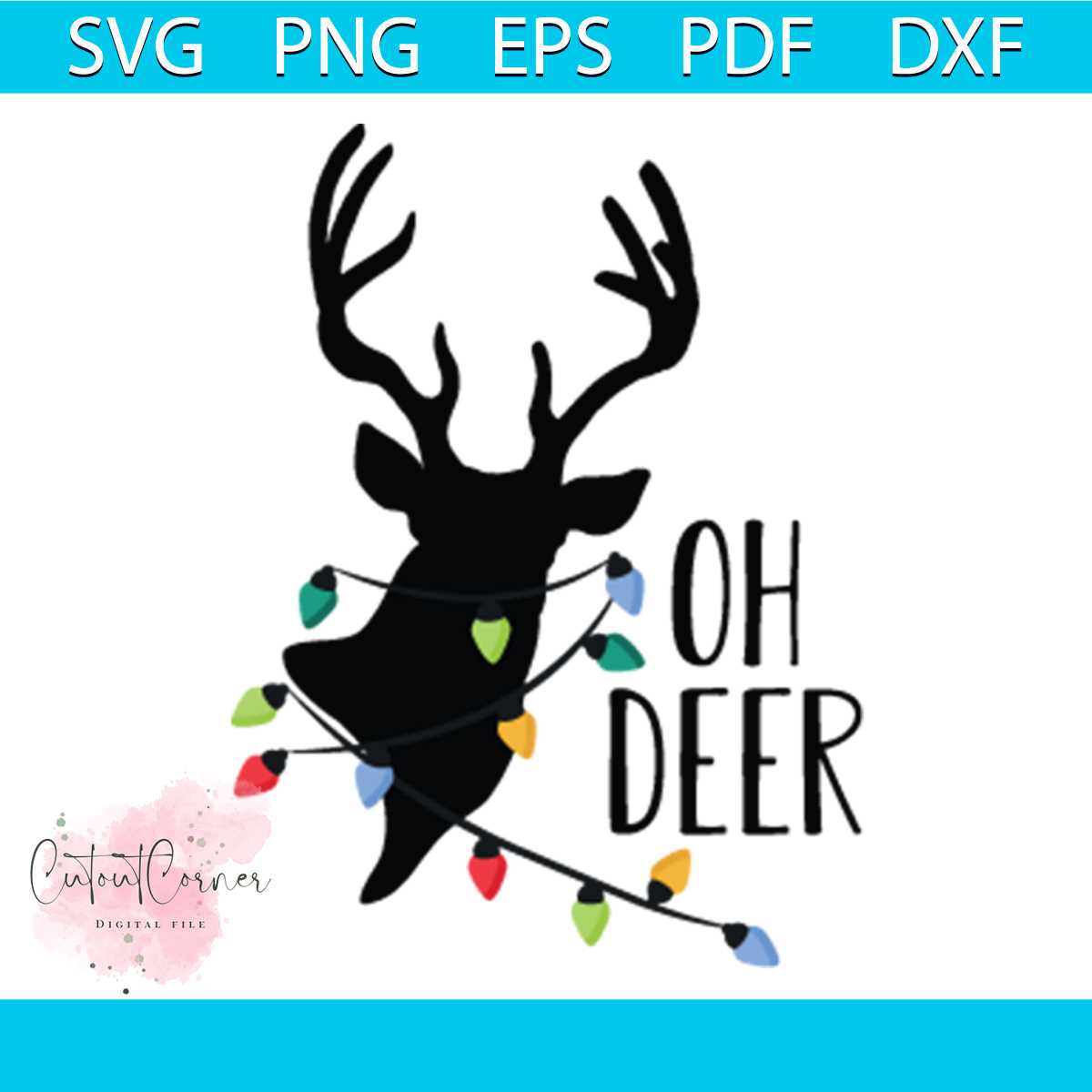 Oh Deer Svg, Christmas Svg, Xmas Svg, Happy Holiday Svg, Fai | Inspire ...