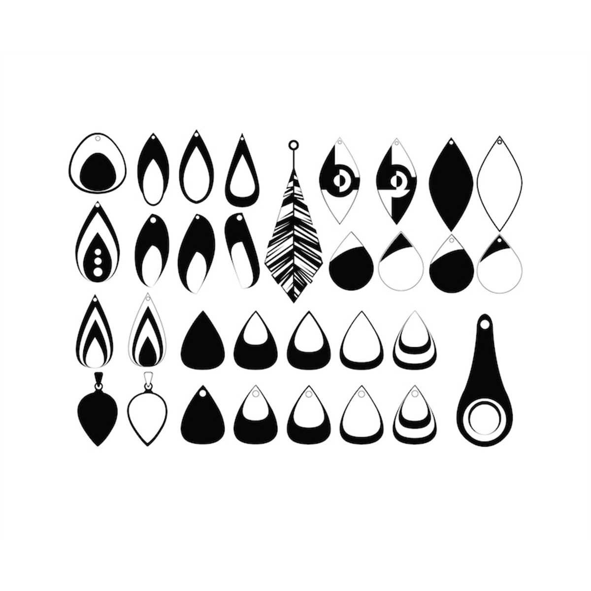 Tear Drop SVG, Pendant SVG, SVG Files, Cricut, Silhouette Ca | Inspire ...