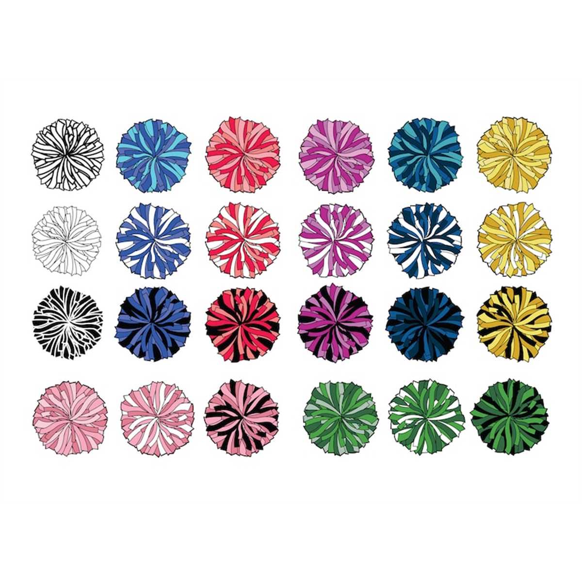 POM POM Bundle SVG Files, Pom pom clipart bundle, Cheerleadi | Inspire ...