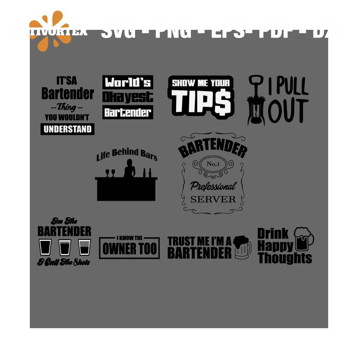 Bartender Bundle Svg, Trending Svg, Bar Svg, Server Svg, Bar | Inspire ...