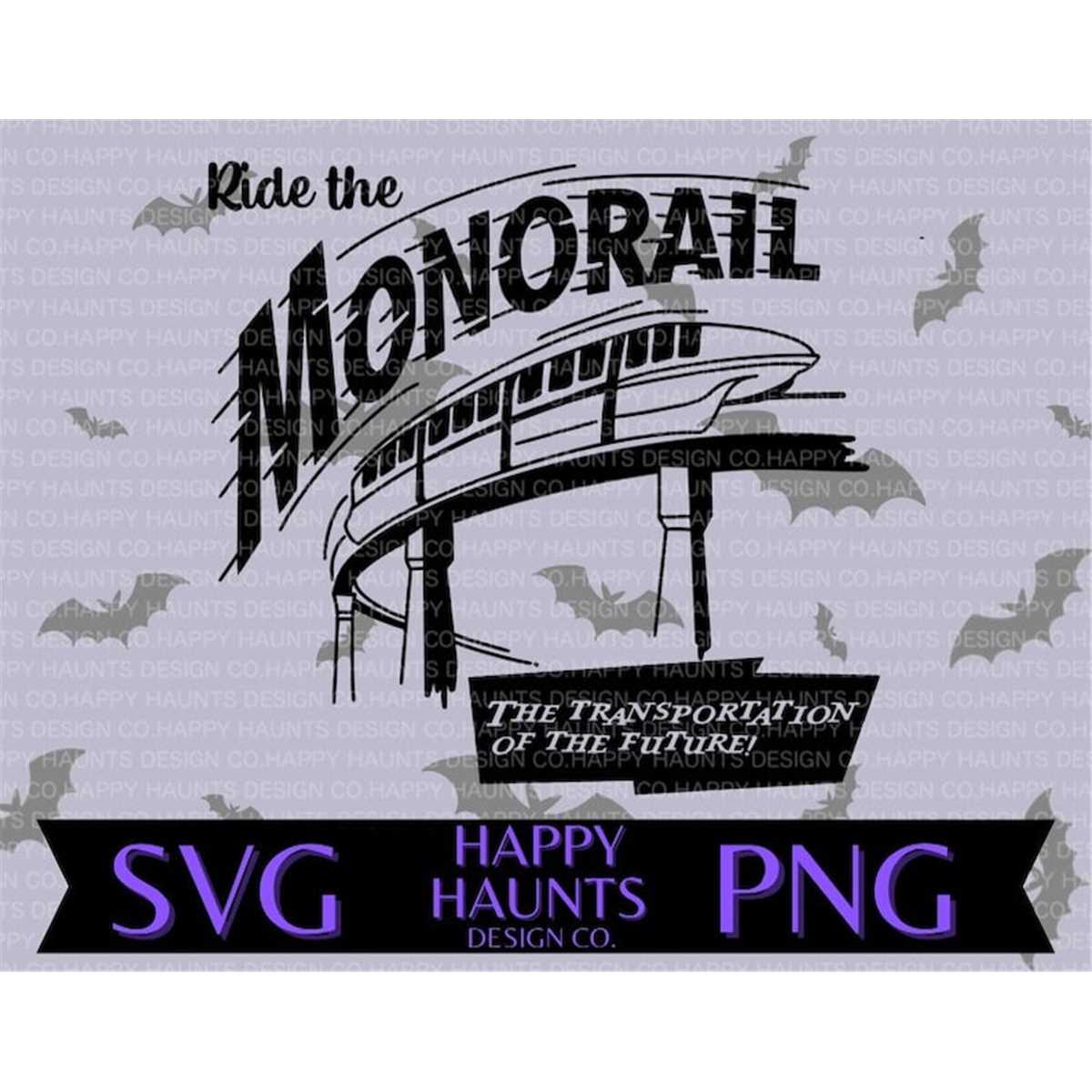 Ride the monorail SVG, easy cut file for Cricut, layered by - Inspire ...