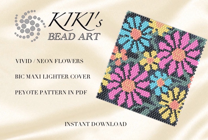 Lighter Cover pattern Peyote Pattern bead pattern for BIC MA | Inspire ...