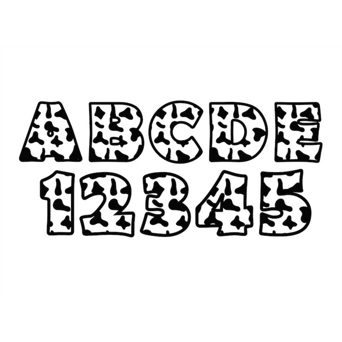 COW FONT SVG, Cow Alphabet Svg, Cow Letters and Numbers, Cow - Inspire ...