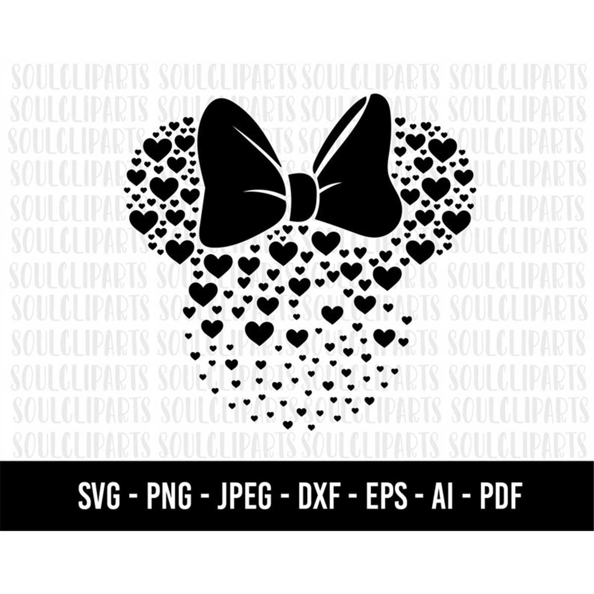 COD1183- heart minnie mouse svg, minnie outline svg, print s | Inspire ...