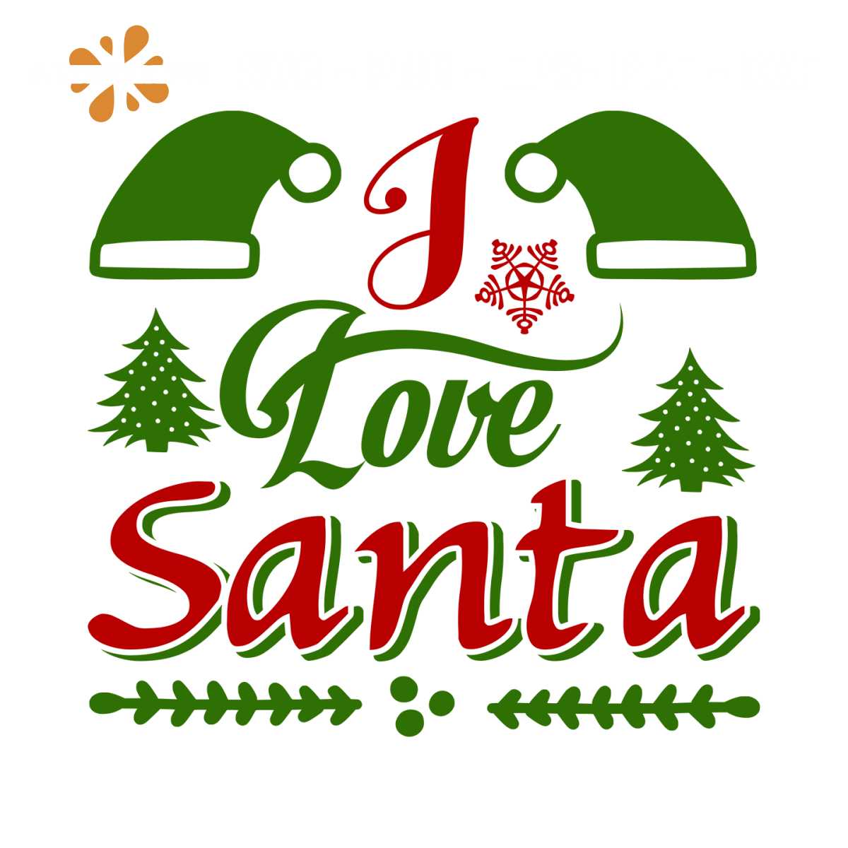 I Love Santa Svg, Christmas Svg, Xmas Svg, Xmas Hat Svg, Chr | Inspire ...