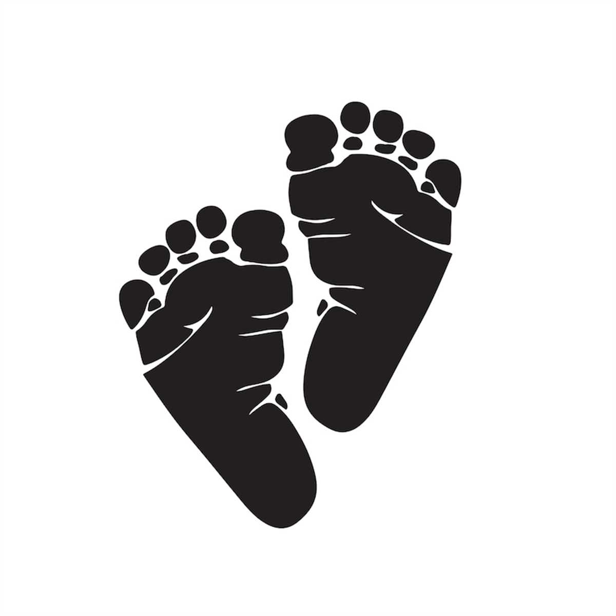 Baby Feet Silhouette Baby Feet Silhouette - SVG Download Fil | Inspire ...