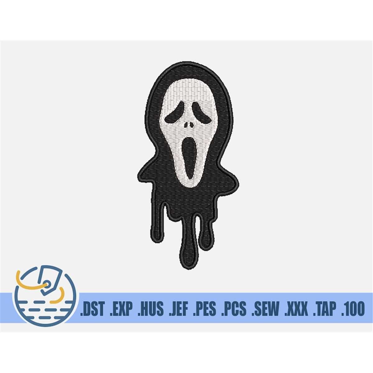 Scream Embroidery File - Instant Download - Ghost Face For C | Inspire ...