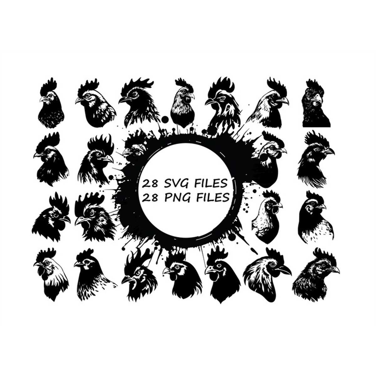 CHICKEN HEAD SVG, Chicken clipart, Chicken head svg file for - Inspire ...