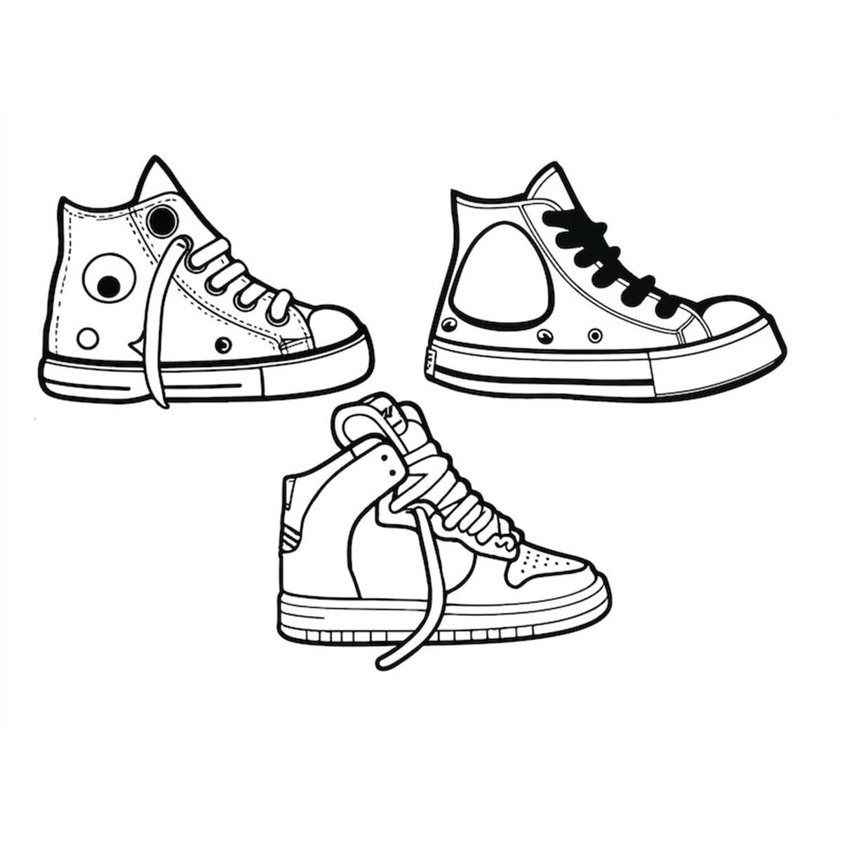 SNEAKER SHOE SVG, Sneaker Shoe Svg Cut Files for Cricut, Sne - Inspire ...