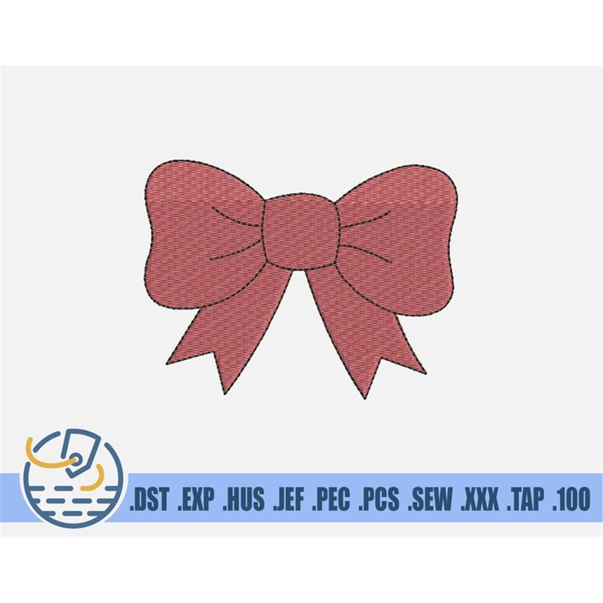 Ribbon Bow Embroidery File - Instant Download - Mini Bow For | Inspire ...