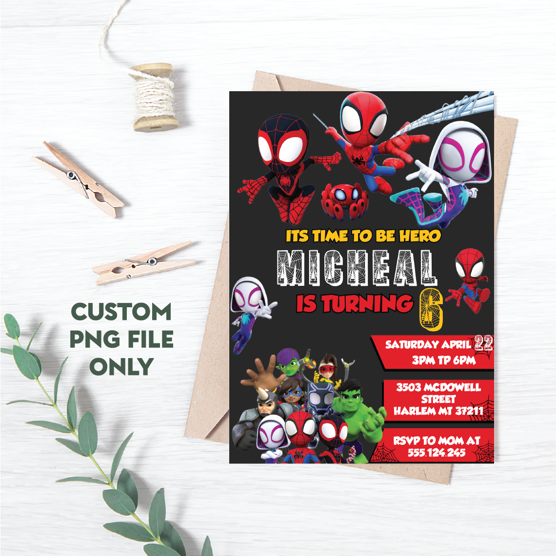 Personalized File Spidey And His Amazing Friends Birthday In | Inspire ...