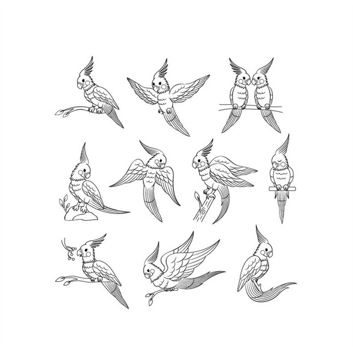 Cockatiel - Cockatiel - Bird Bird - Plotter File - SVG - SVG | Inspire ...