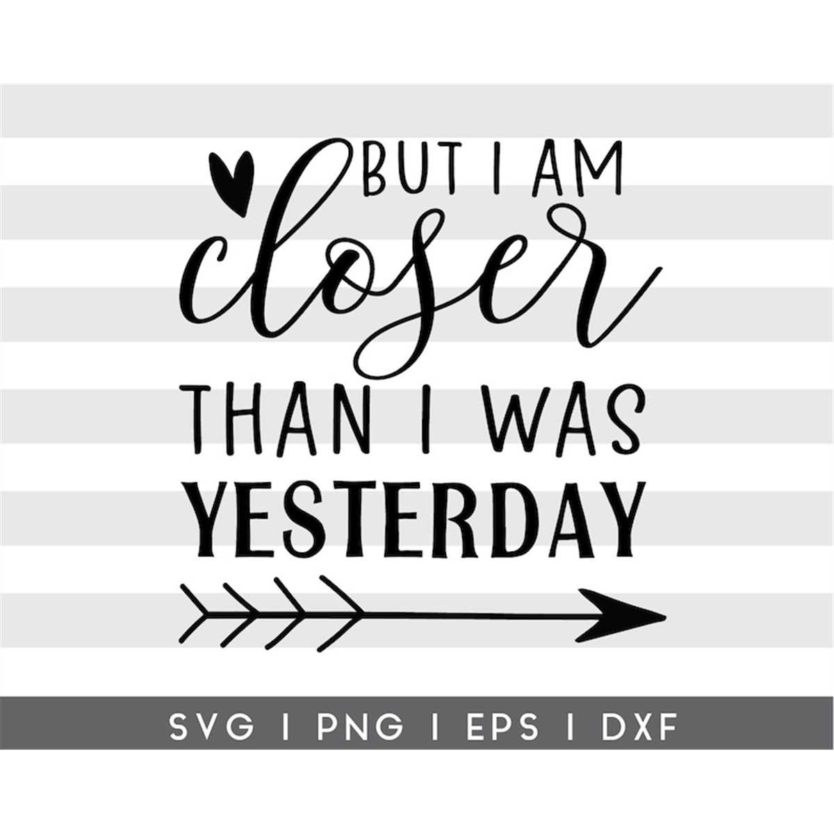 But I Am Closer Than I Was Yesterday SVG Cut File for Cricut | Inspire ...