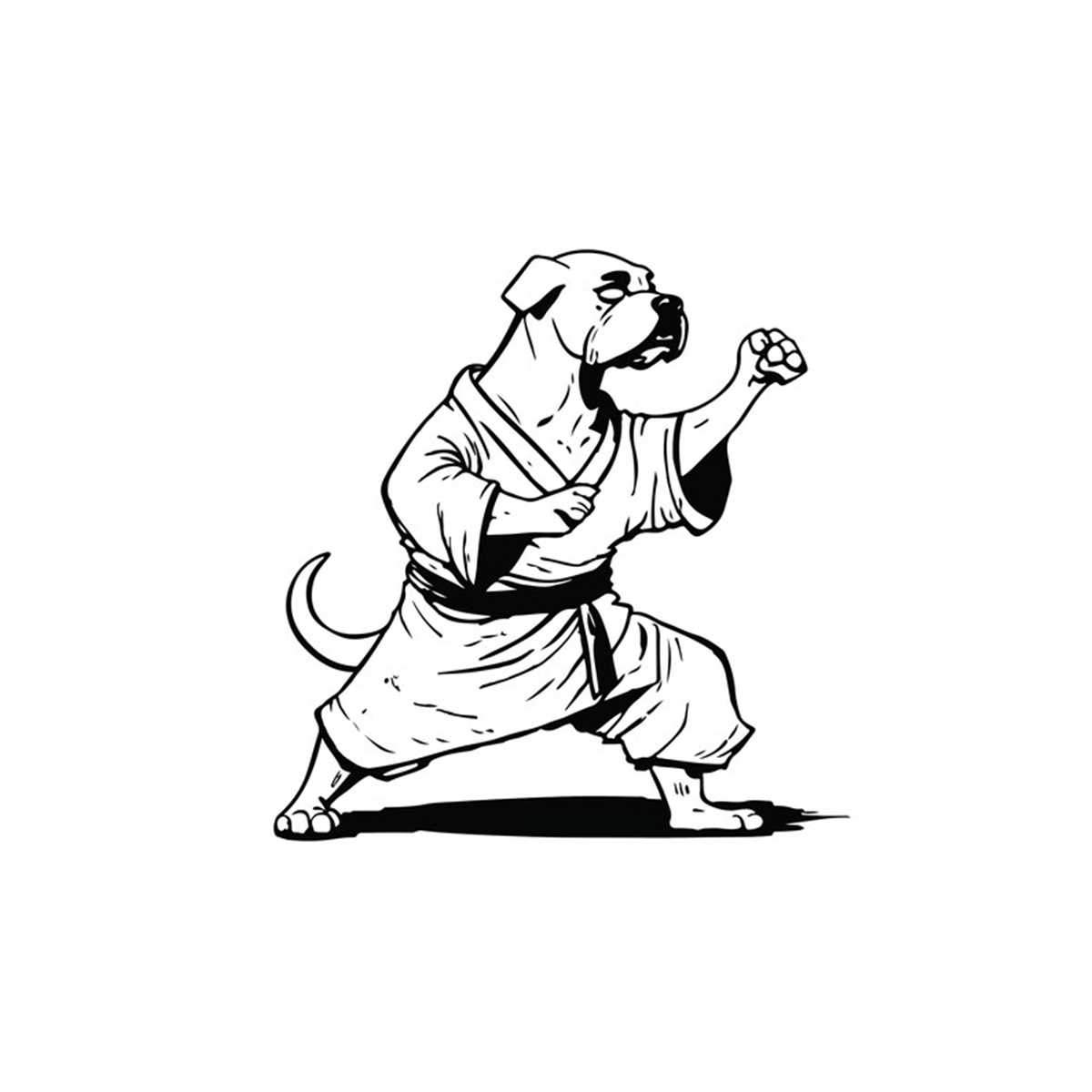 KARATE DOG SVG, Karate Dog Clipart, Taekwondo Dog Svg Files - Inspire ...