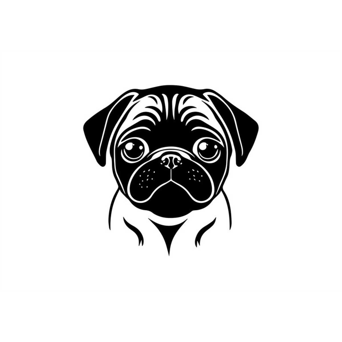 PUG SVG, PUG Clipart, Pug Svg Files For Cricut, Pug Silhouet | Inspire ...