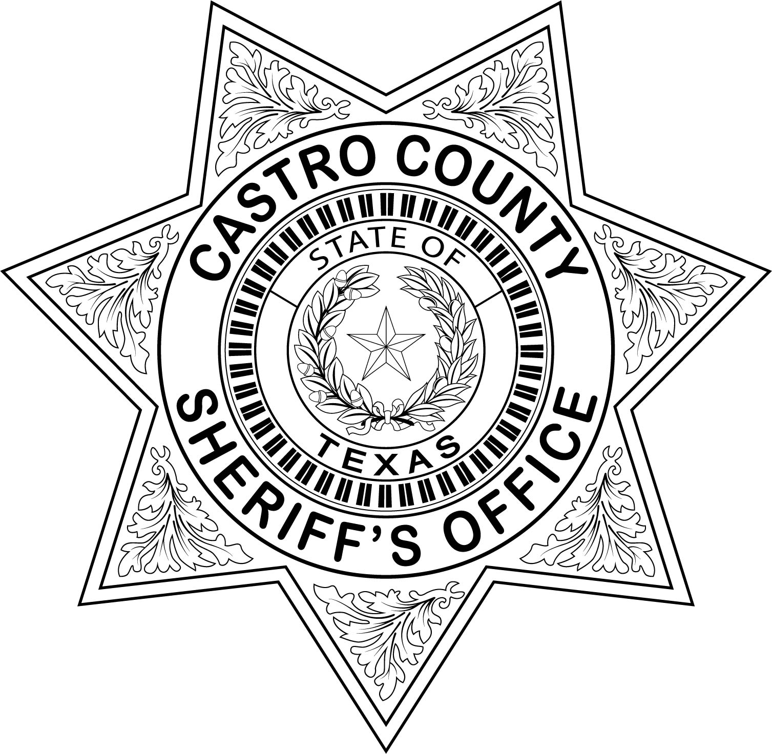 Castro County Sheriffs office badge Texas vector file for la - Inspire ...
