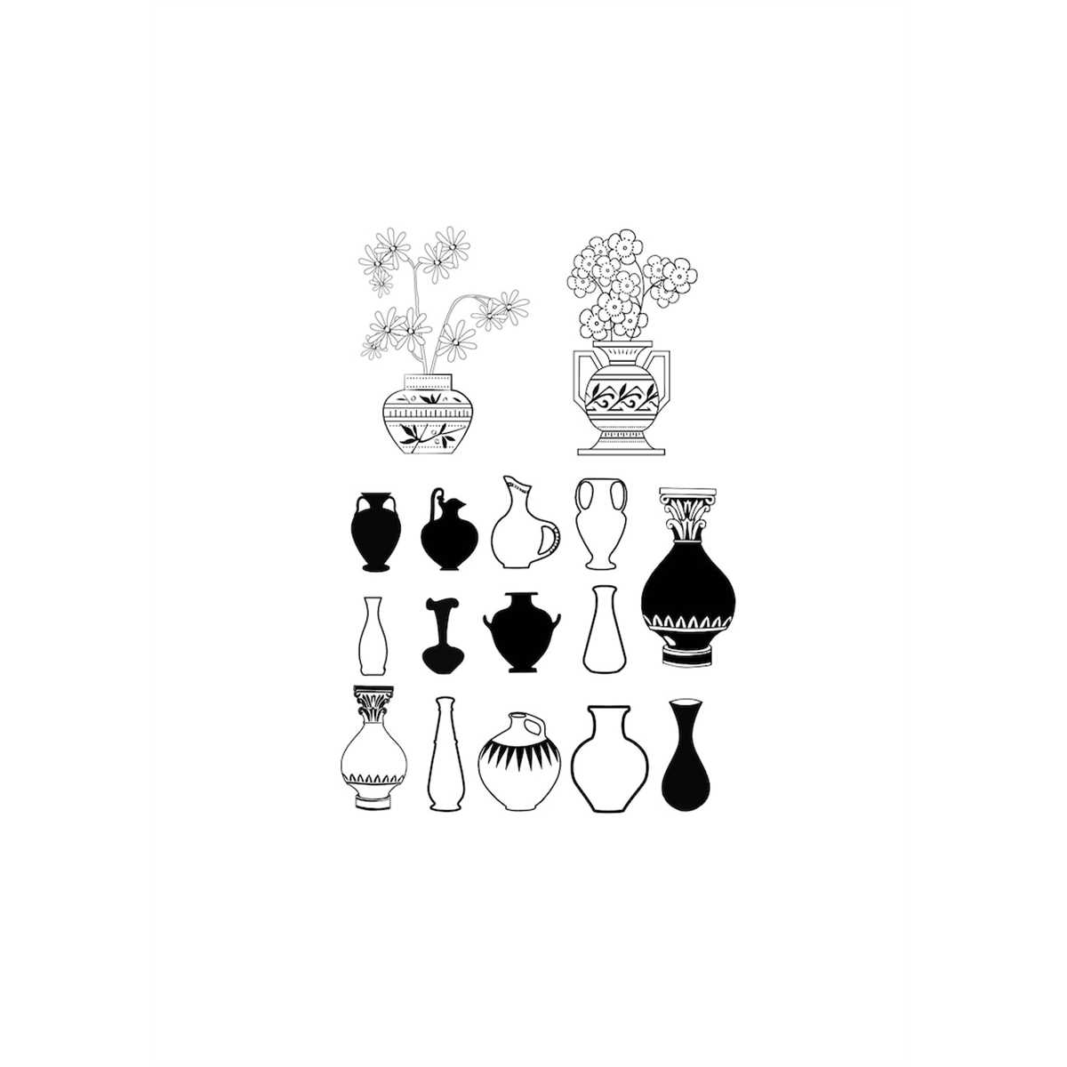 Vase SVG, Jar SVG, SVG, Vase clipart, Cricut, ScanNCut, Silh | Inspire ...