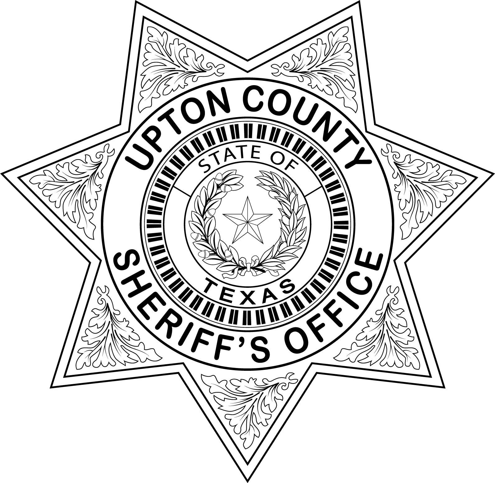 Upton County Sheriffs office badge Texas vector file for las | Inspire ...
