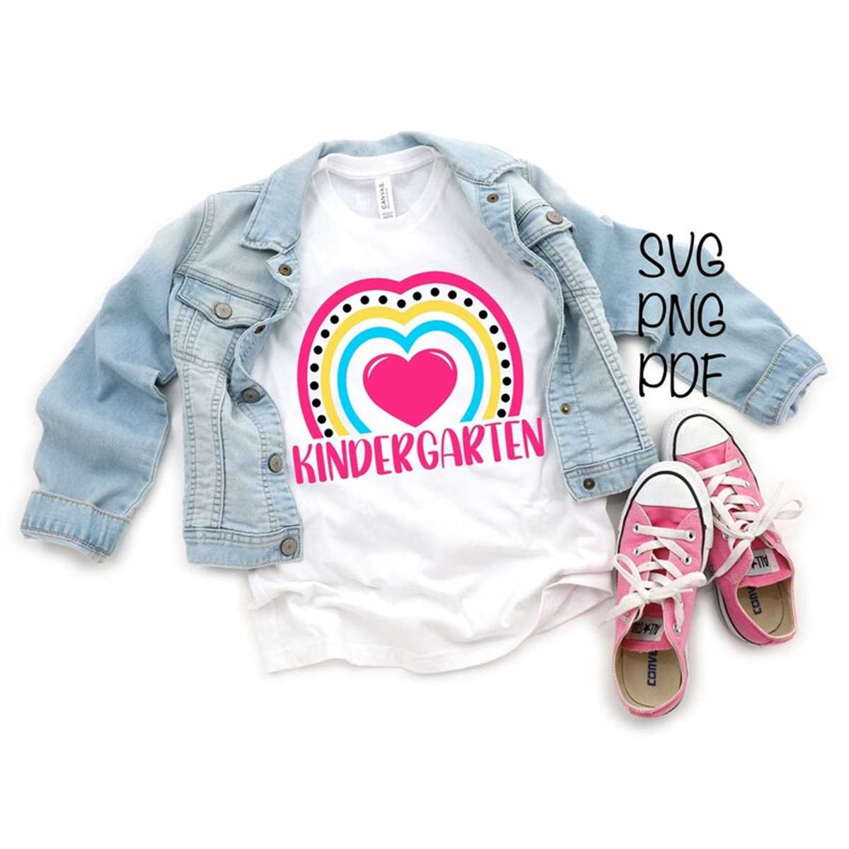 Kindergarten Rainbow SVG PNG PDF, Kindergarten Svg, School S | Inspire ...