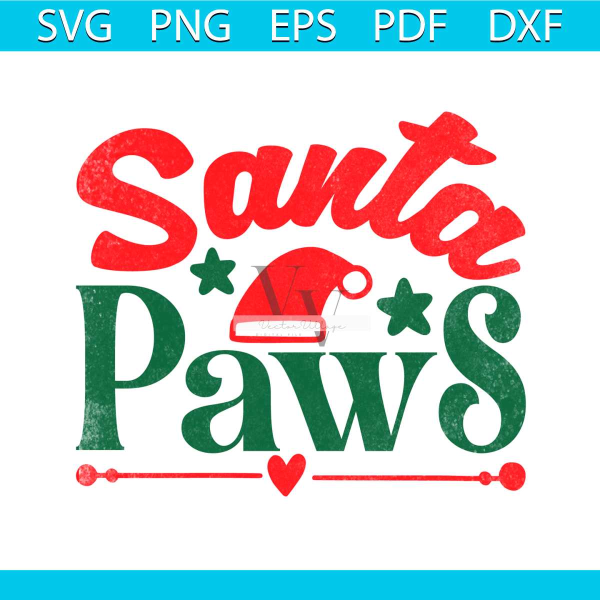 Santa Paws Svg, Christmas Svg, Xmas Svg, Holly Svg, Christma | Inspire ...