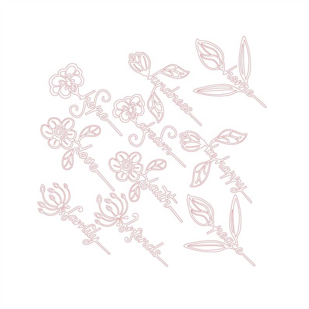 Flower Word Laser Cut SVG Bundle Flower Laser Cut Design - D - Inspire ...