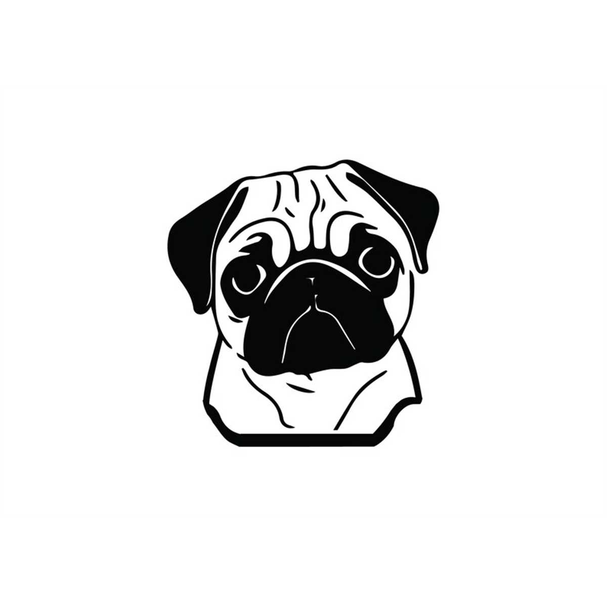PUG SVG, PUG Clipart, Pug Svg Files For Cricut, Pug Silhouet | Inspire ...