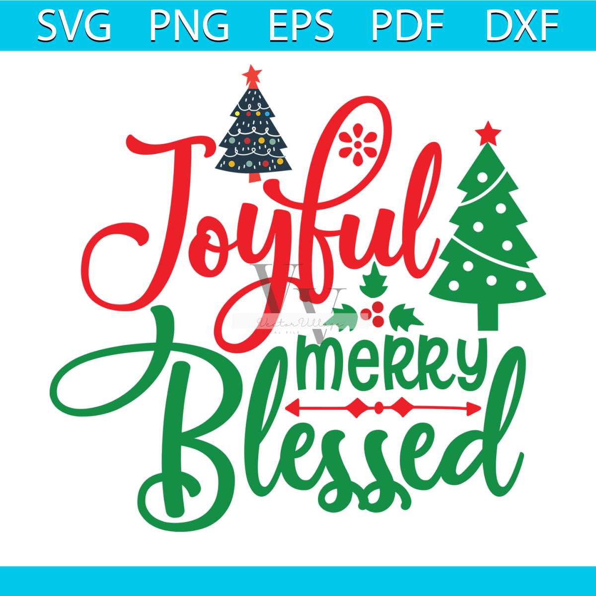 Joyful Merry Blessed Svg, Christmas Svg, Xmas Svg, Joyful Sv | Inspire ...