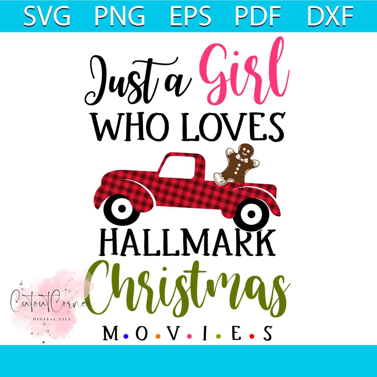 Just A Girl Who Loves Hallmark Svg, Christmas Svg, Xmas Svg, - Inspire ...