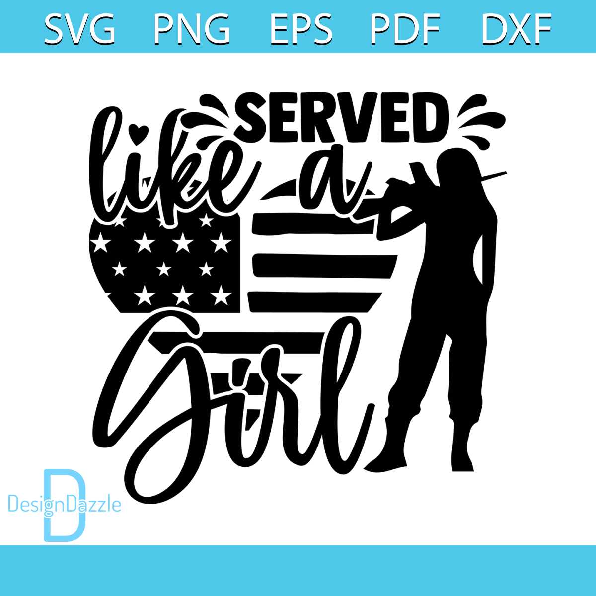 Served Like A Girl Svg, Veteran Svg, Military Svg, World War | Inspire ...