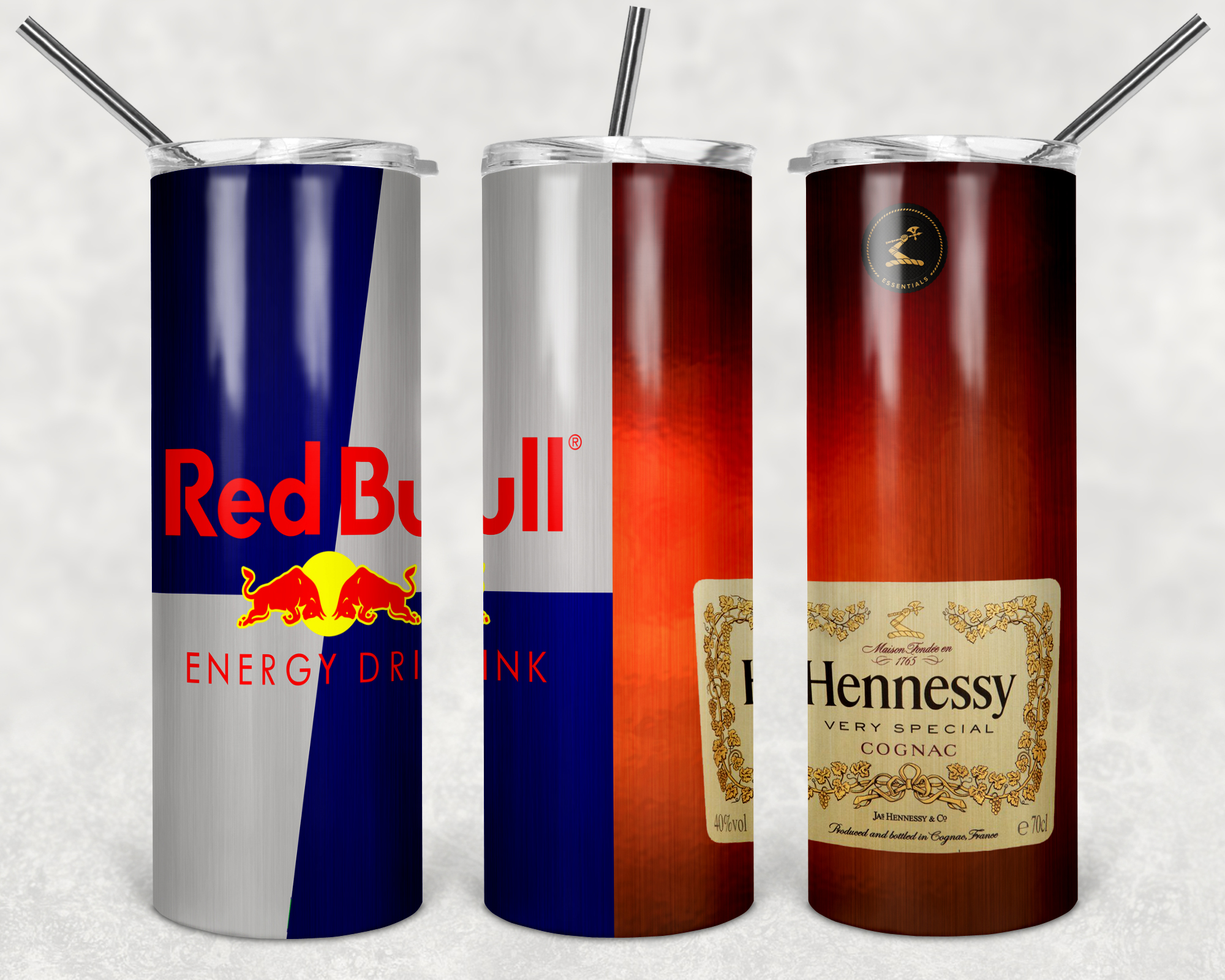 Red Bull and Hennessy Tumbler Wrap Design - PNG Sublimation - Inspire ...
