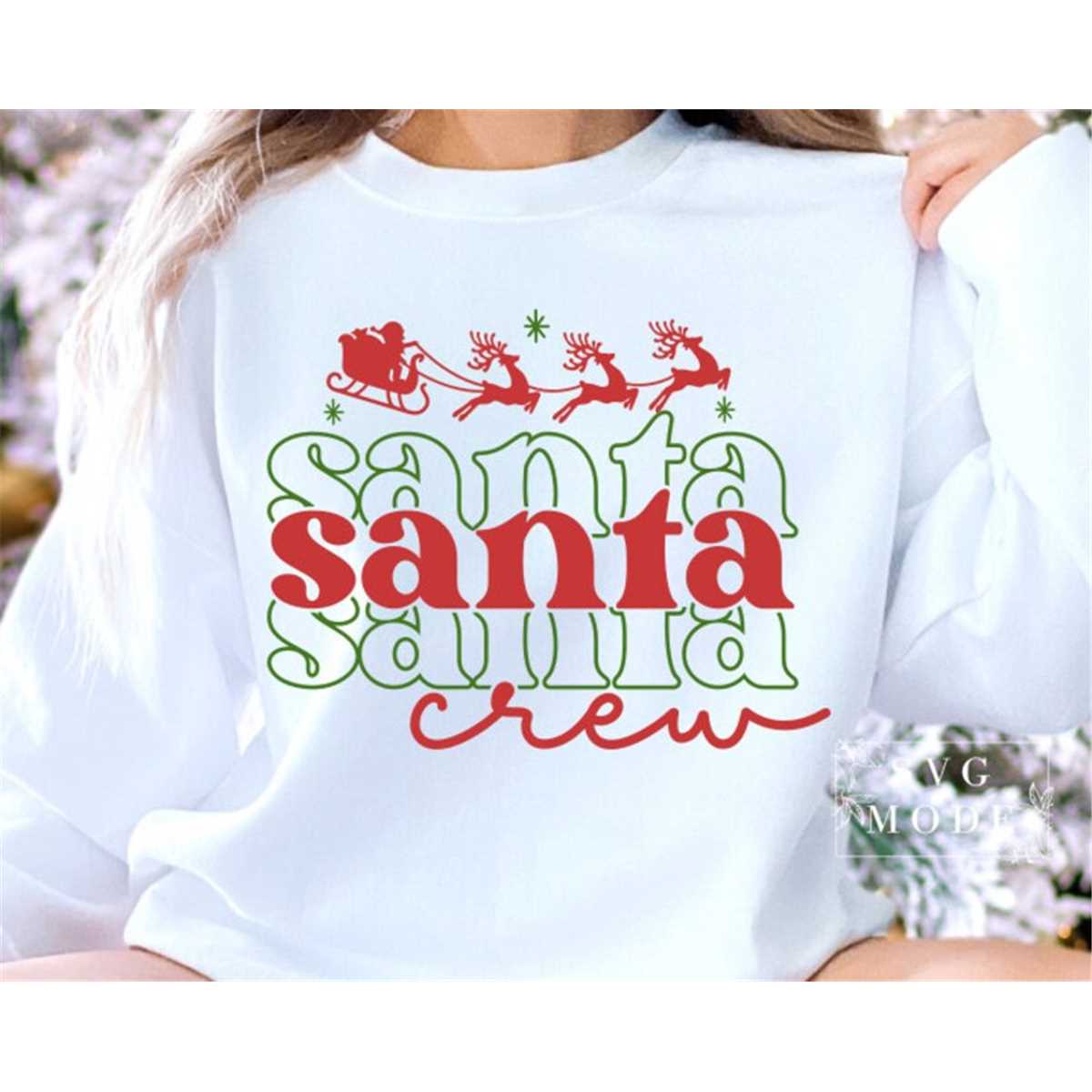 Santa Crew SVG PNG PDF, Christmas Vibes Svg, Merry Christmas | Inspire ...