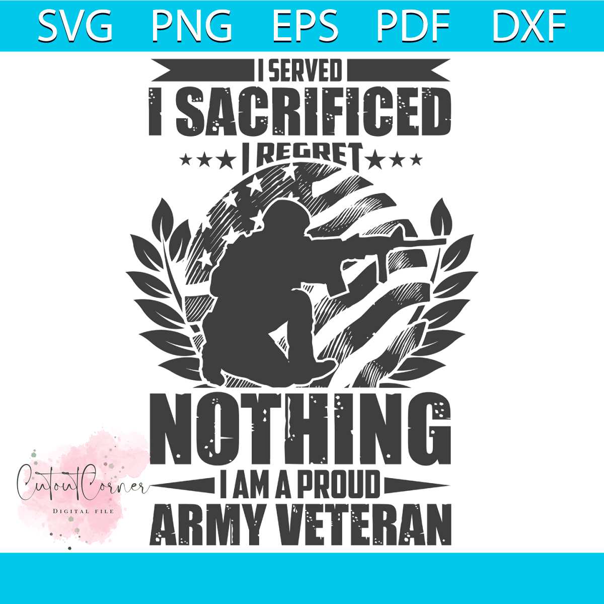 I Served I Sacrificed I Regret Svg, Veteran Svg, Military Sv | Inspire ...