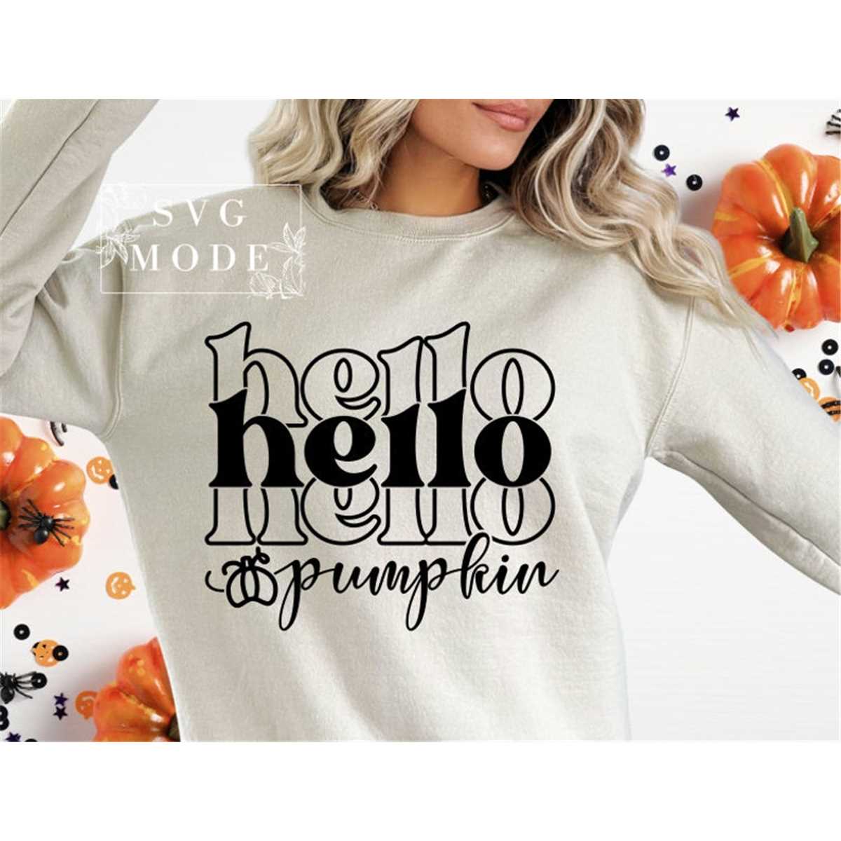 Hello Pumpkin SVG PNG, Pumpkin Season Svg, Thanksgiving Svg, | Inspire ...