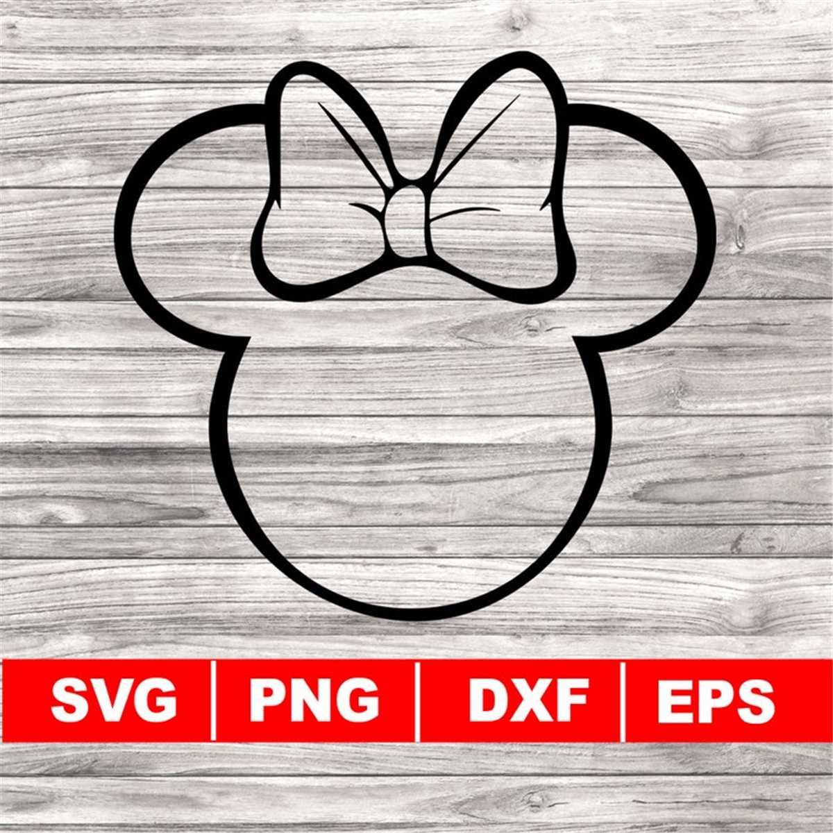 Minnie head outline svg, Digital Download, Clipart minnie he | Inspire ...