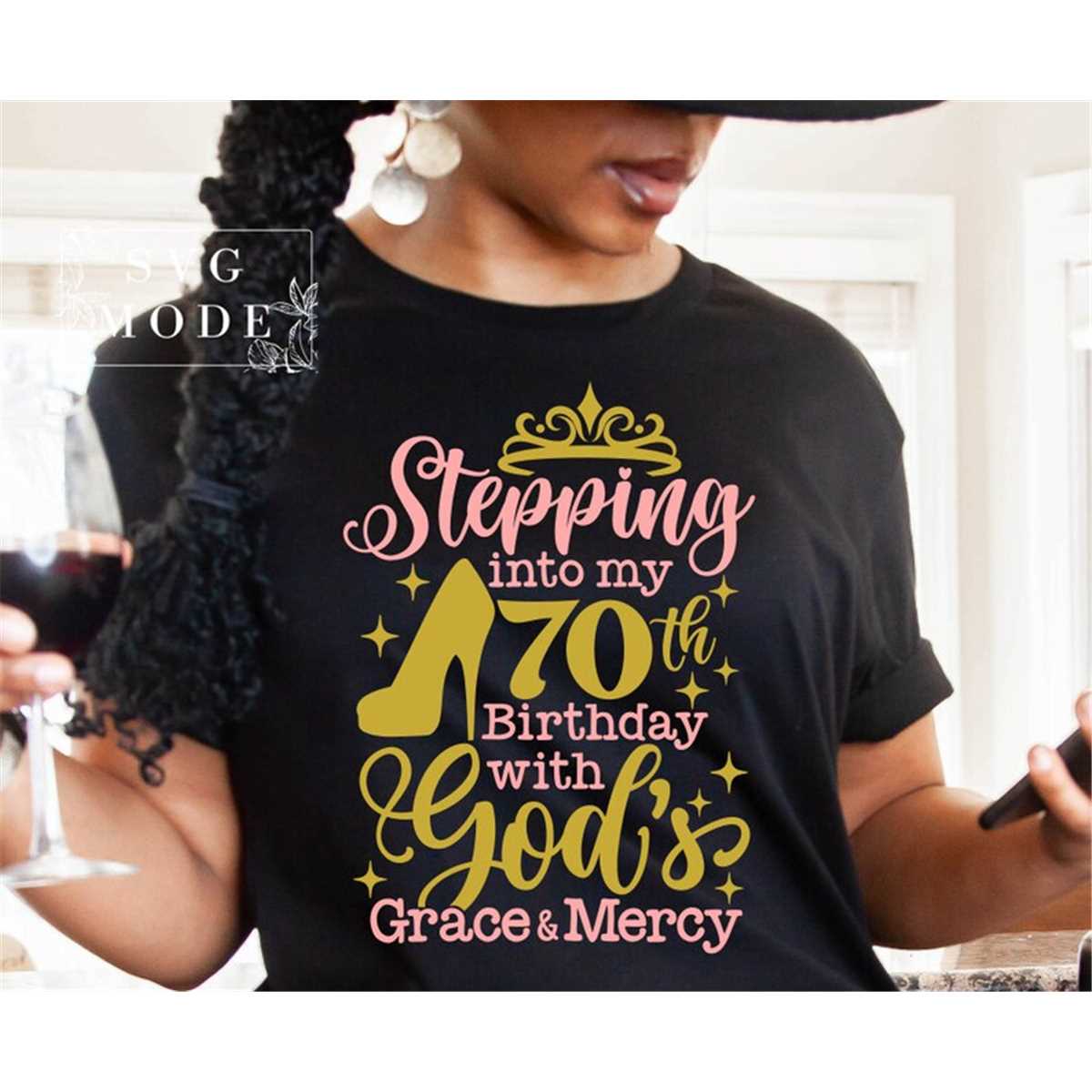 Stepping Into My 70th Birthday SVG, 70th Birthday SVG PNG, H | Inspire ...