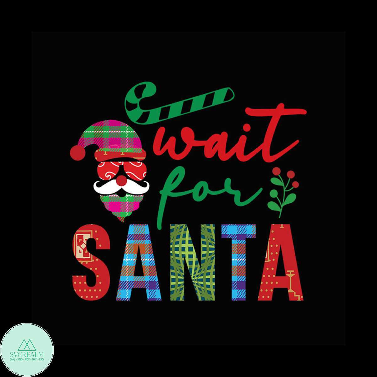 Wait For Santa Svg, Christmas Svg, Santa Claus Svg, Santa Fa | Inspire ...