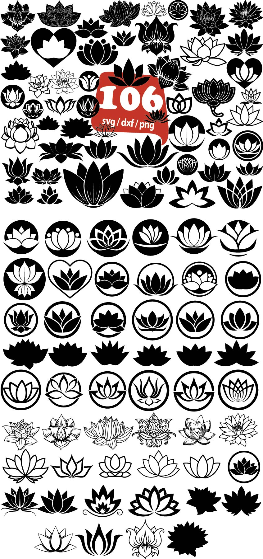 Lotus Flower Svg Bundle, Lotus svg, Lotus Clipart svg, Lotus - Inspire ...